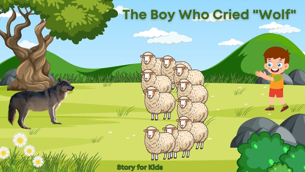 The Boy Who Cried Wolf-Story for Kids-Kindergarten-English - YouTube