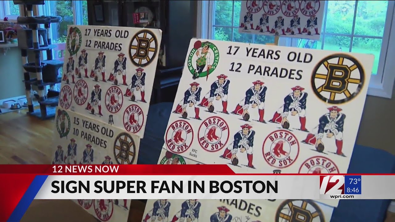 The Boston 'sign kid' is ready for another championship parade - YouTube