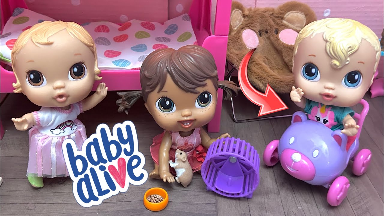 NEW Baby alive crib life dolls Afternoon routine 🐹 taking care of class ...