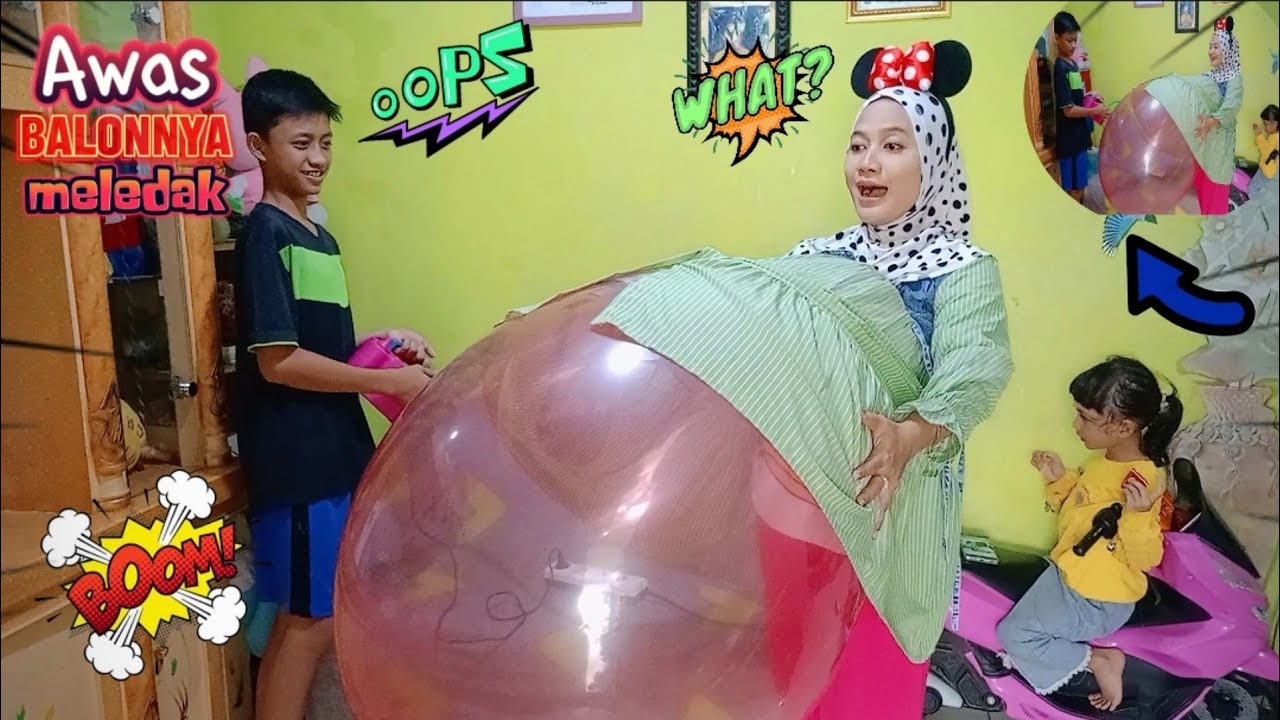 HADuh BUNCIT DIKERJAIN 😱 KAKA ERVAN pompa balon jumbo perut MELENDUNG ...