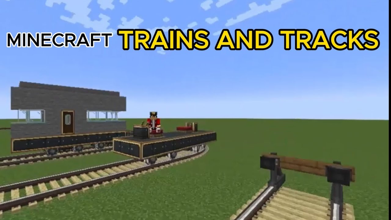 Minecraft: TRAIN AND TRACKS - YouTube