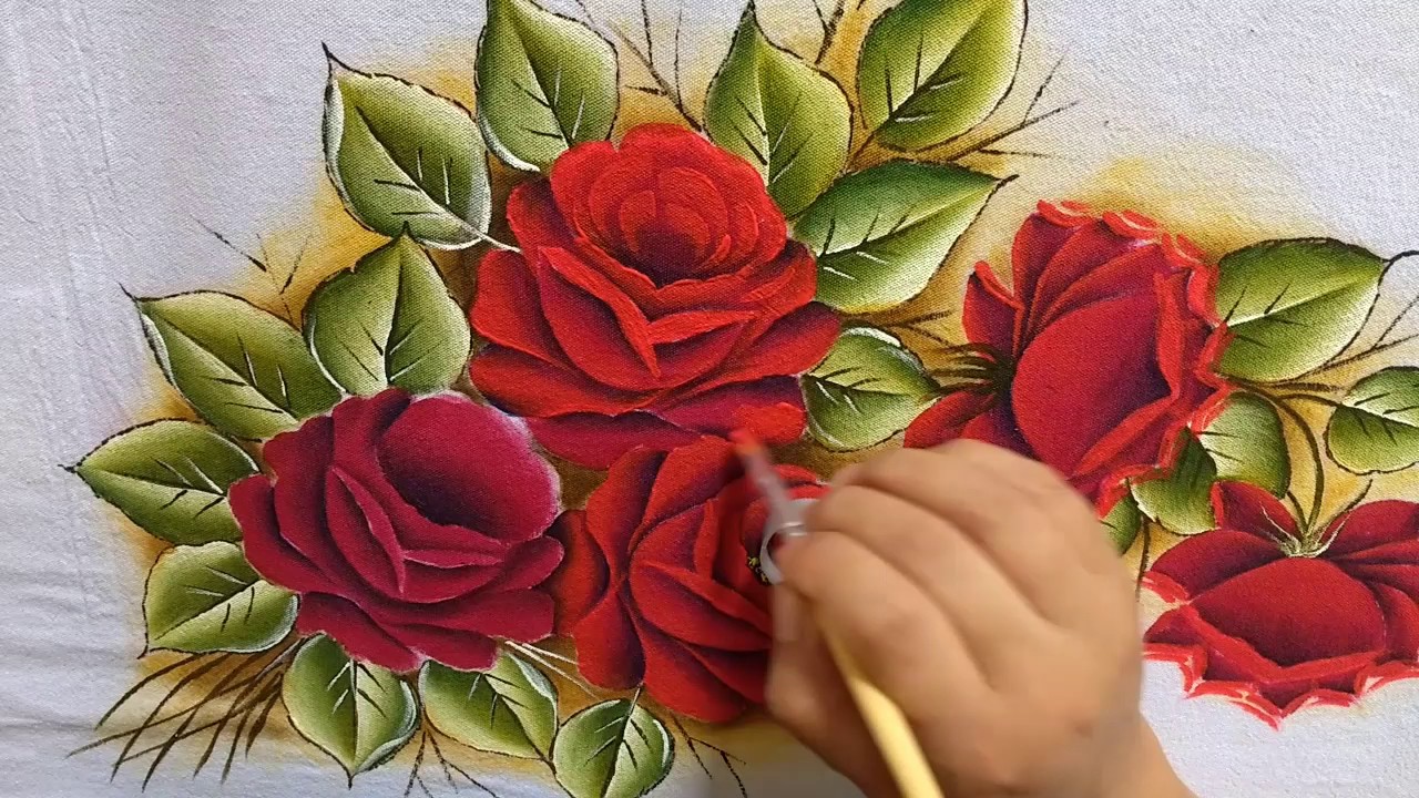 Pintando rosas Com Lia ribeiro parte 2 - YouTube