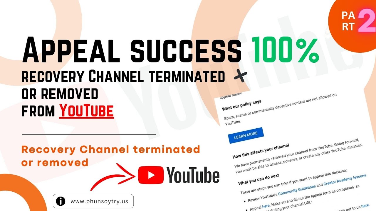 How to recovery Channel terminated or removed from YouTube 100% Delete ...