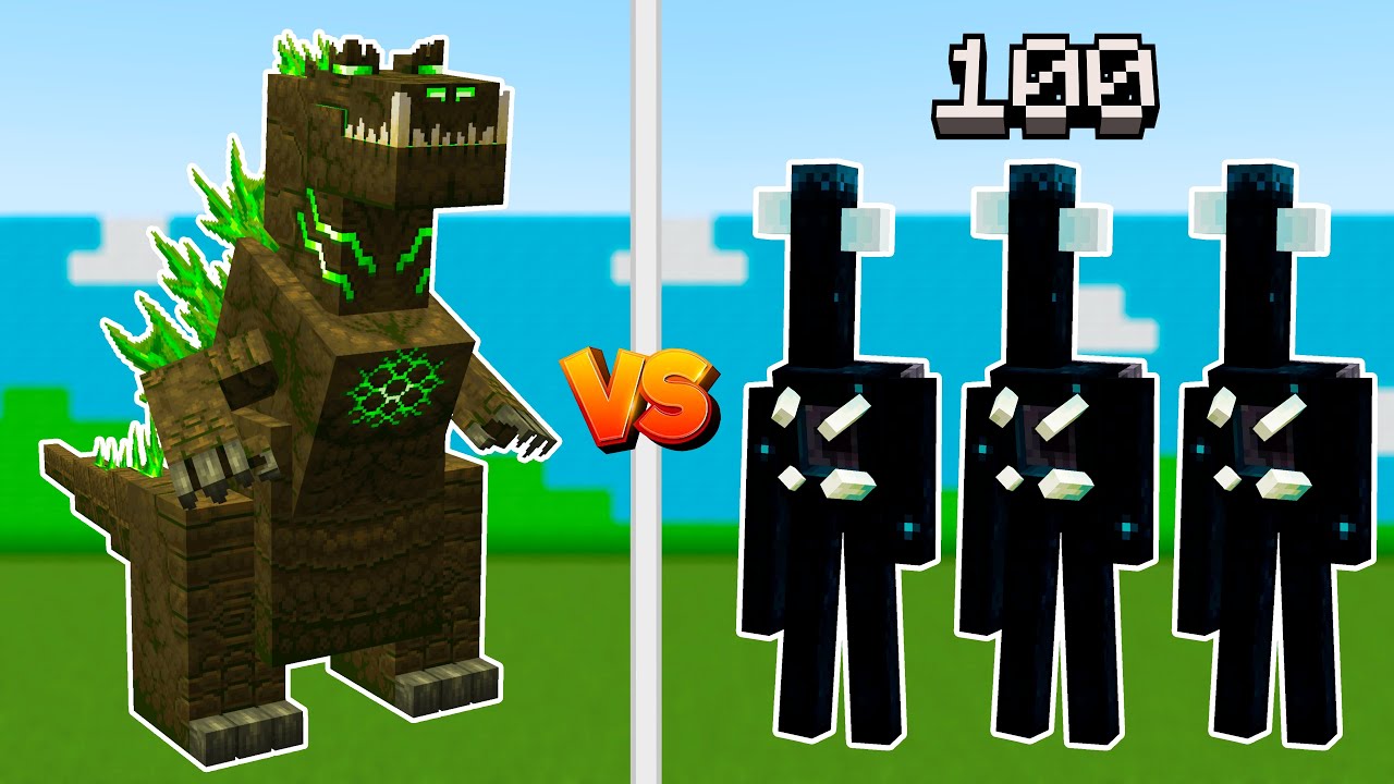 Tremorzilla vs 100 Stalkers [Minecraft Mob Battle] - YouTube