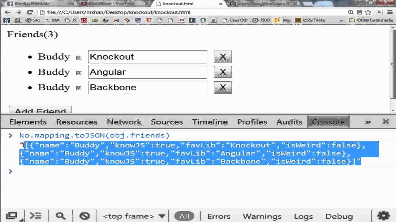 Knockoutjs The Basics For Begginer Part 10 Send Data To Server Youtube