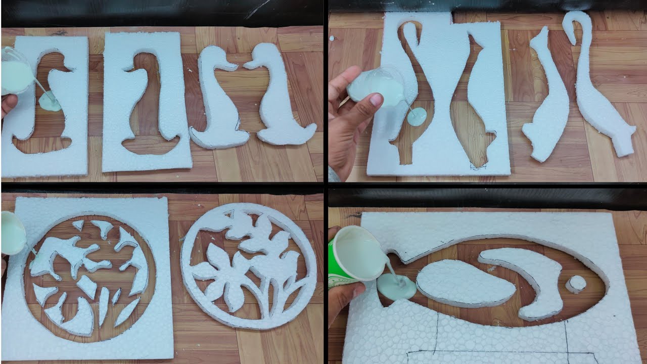 DIY white Cement • Easy craft ideas • 4 easy diy • Home Decoration ...