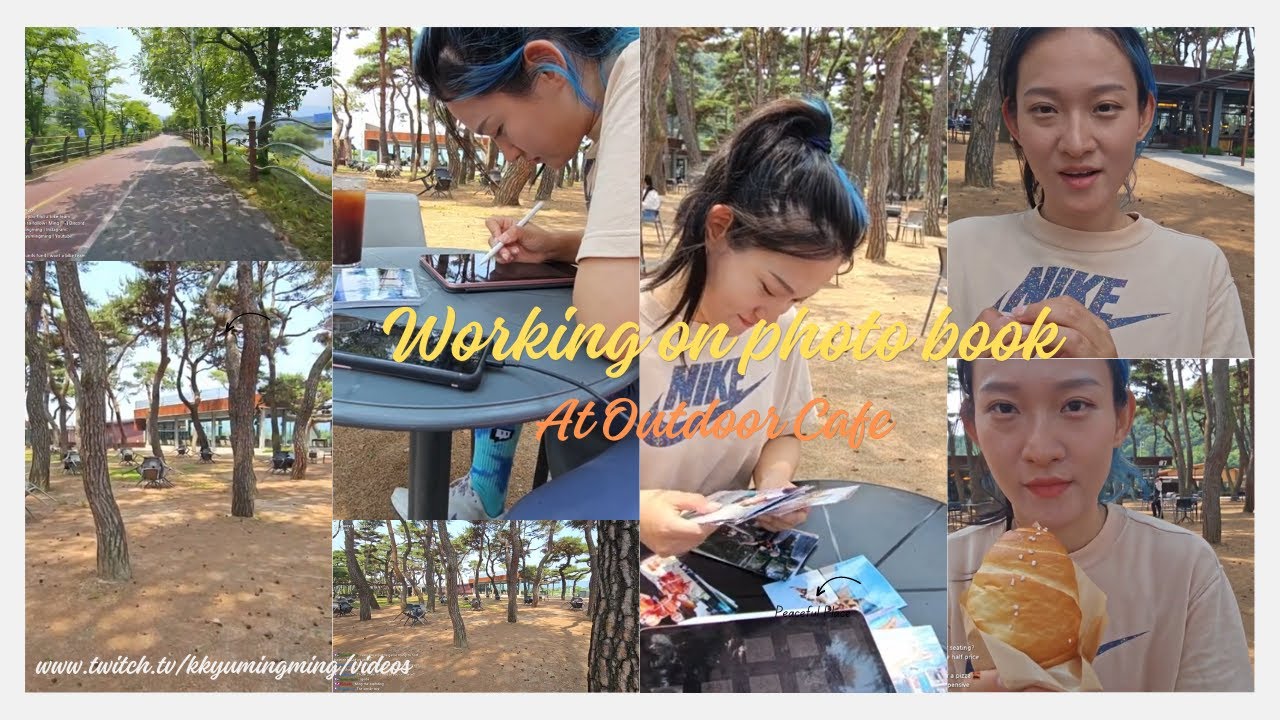 Working on photobook at outdoor cafe June 9, 2024 - YouTube