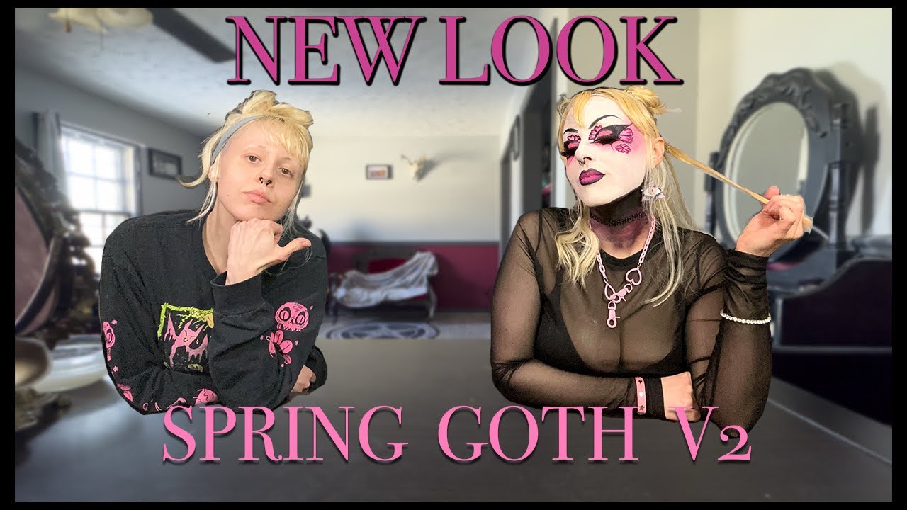 Spring Goth Makeup V2 - YouTube