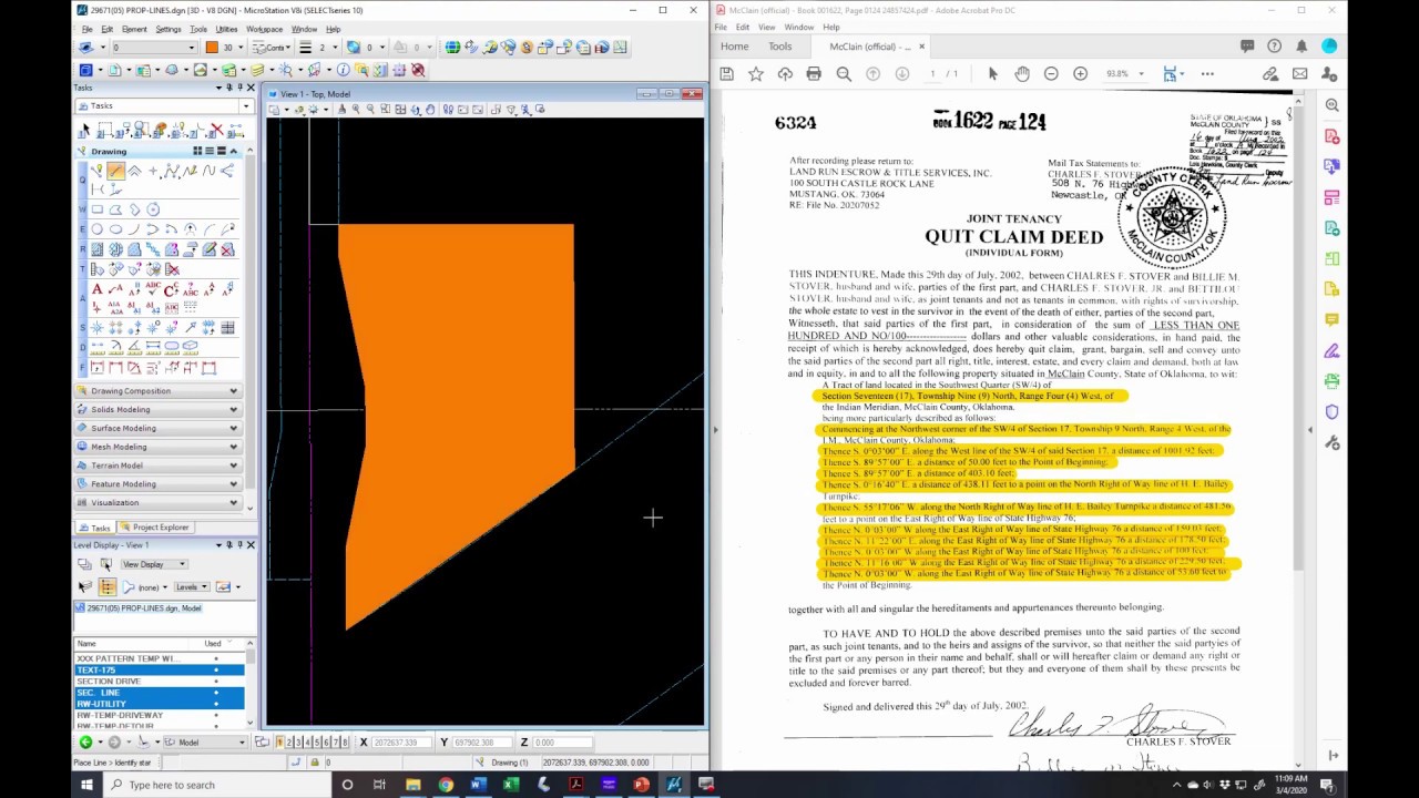 Read and Plot Legal Descriptions in MicroStation - YouTube