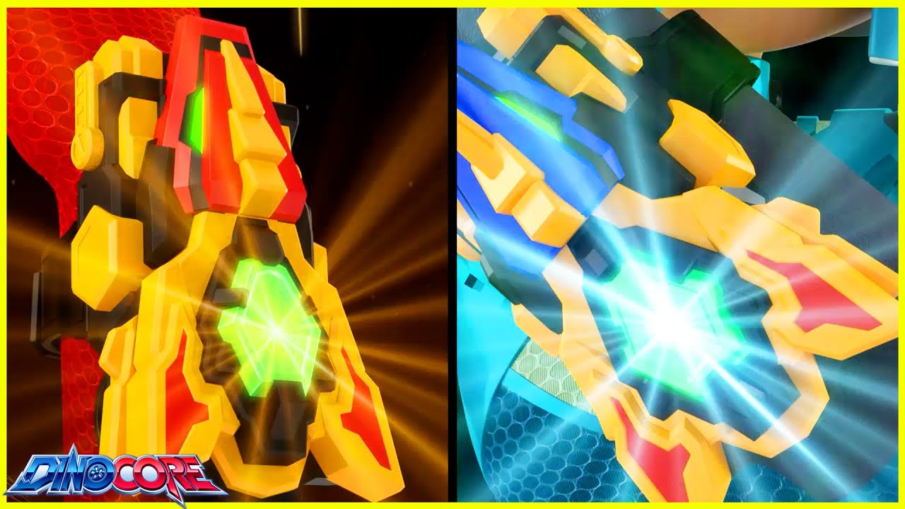 DinoCore 💥 Tuner Wrist Hot And Cold 🦖 Superman Dinosaur Transformation ...