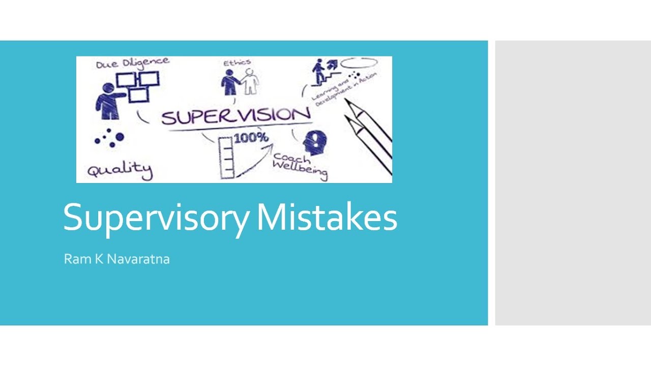 SUPERVISORY MISTAKES - HR RESONANCE - RAM K NAVARATNA - YouTube