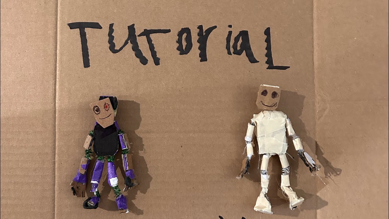 Cardboard stop-motion figure tutorial easy to make *body design is made ...