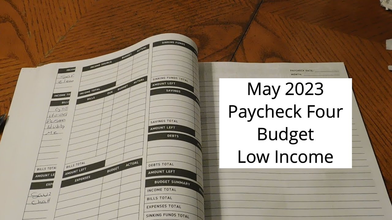 May 2023 Paycheck Four Budget Low Income! - YouTube