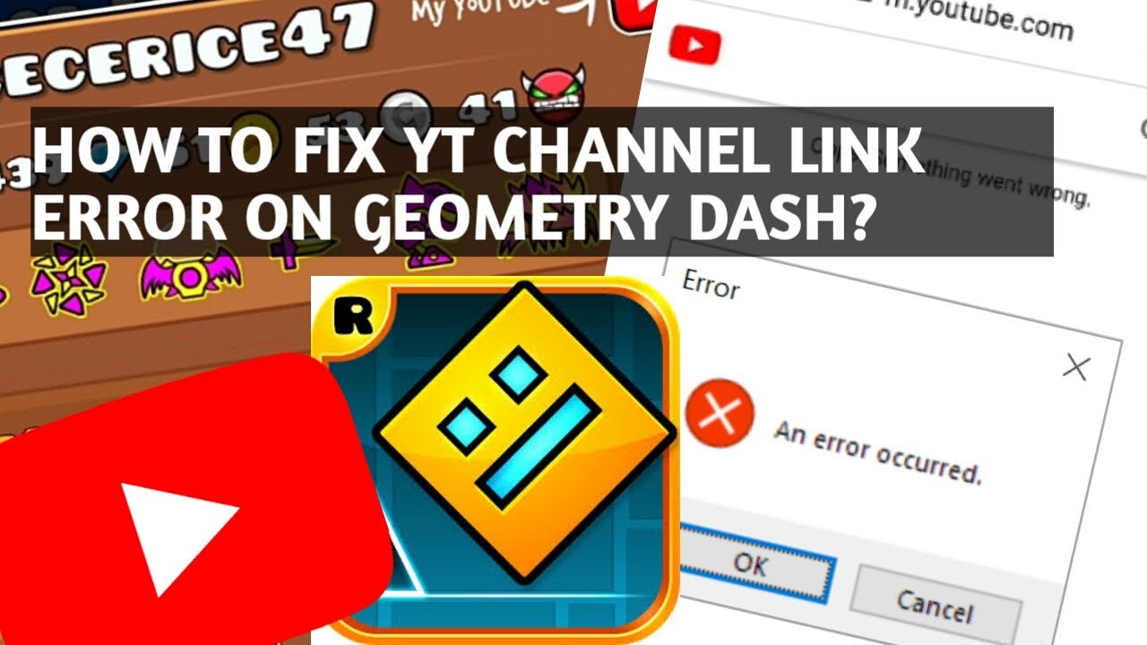 How to fix youtube channel link error on Geometry dash? | How to Fix ...