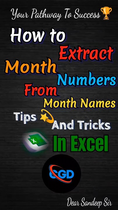 How to extract month Numbers from month Names in excel tips and tricks 💯💫 #exceltips #tutorial ...