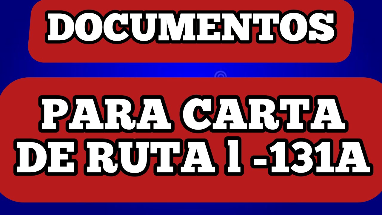 EVITE TENER QUE SOLICITAR UNA CARTA DE RUTA CUIDE SU RESIDENCIA/PASOS ...