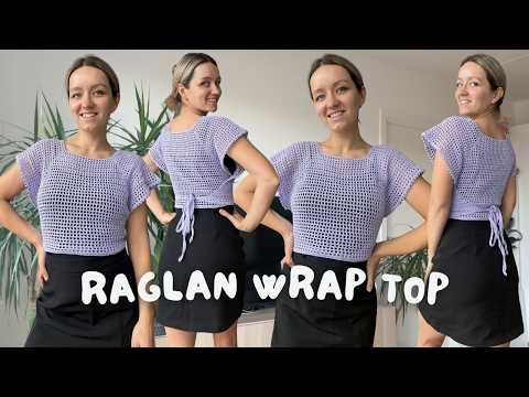 crochet raglan summer wrap top tutorial | beginner friendly