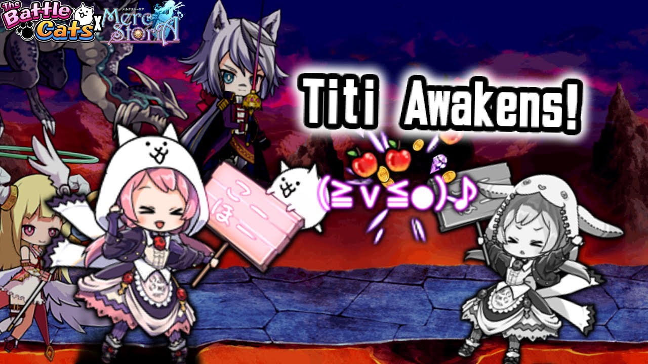 The Battle Cats - Titi Awakens! [Merc Storia Collaboration] - YouTube