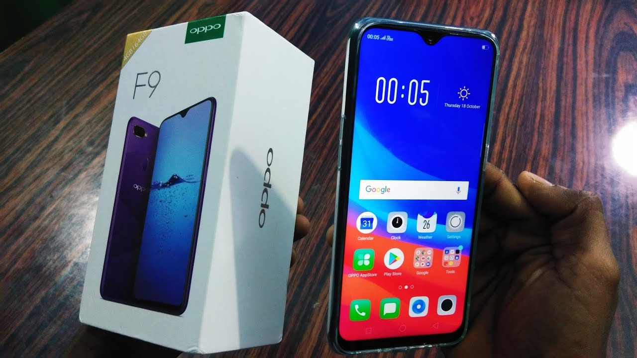 Oppo F9 Unboxing And Review Mist Black 4GB 64GB - YouTube