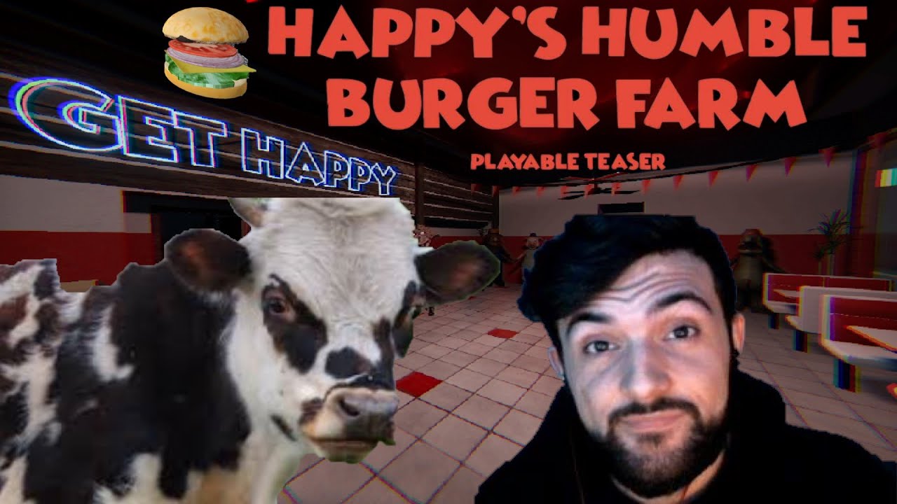 NEW - Happy Humble Burger Farm - Fry Cook Sim and Scary Cows!! - YouTube