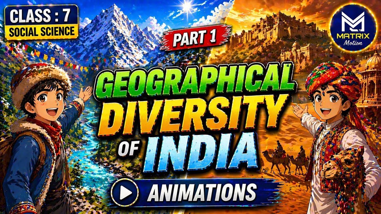Geographical Diversity of India Class 7 NCERT SST 2025 | Animated Video ...