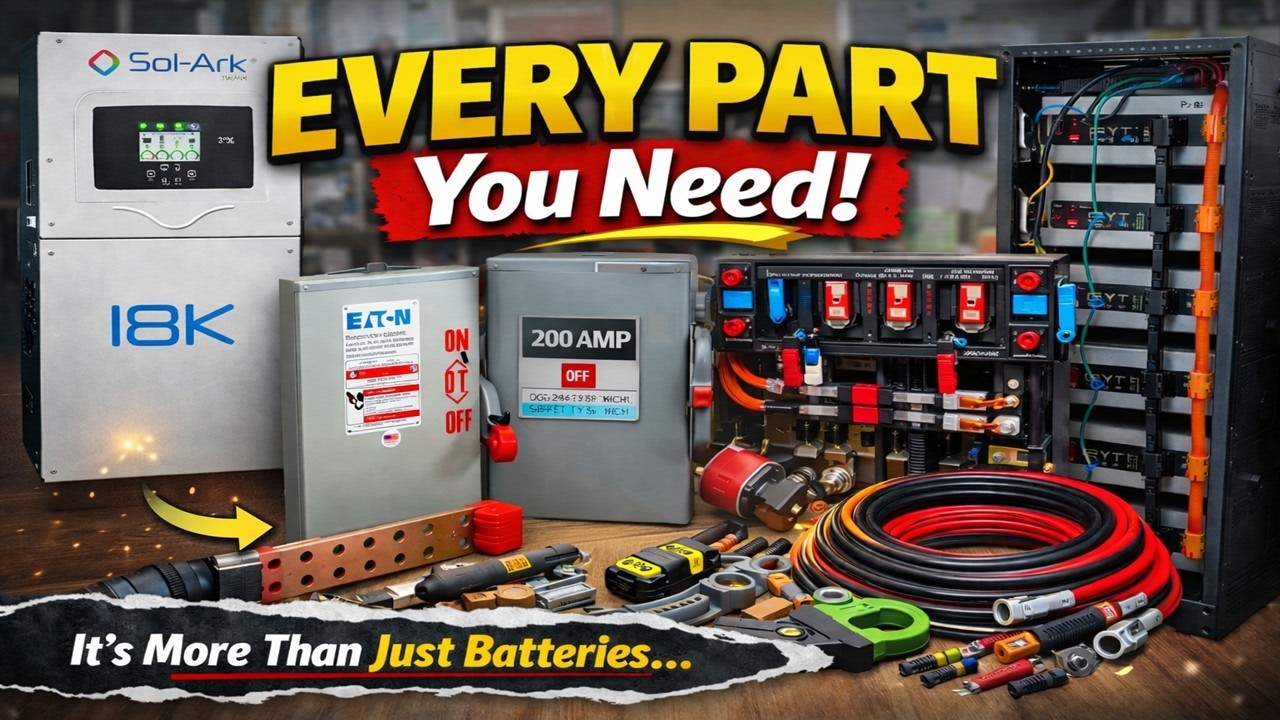 Sol-Ark 18K + Pytes V5 Setup – Complete Parts Walkthrough - YouTube