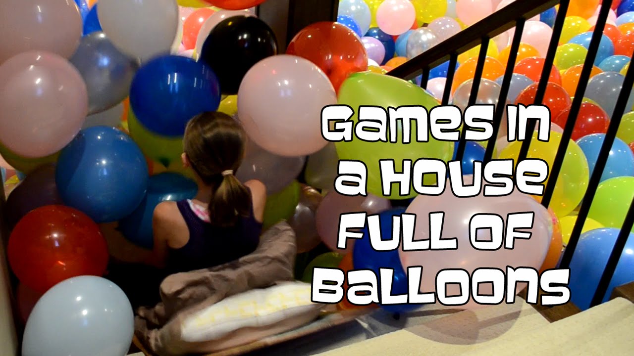 Games In A House FULL Of Balloons | Bethany G - YouTube