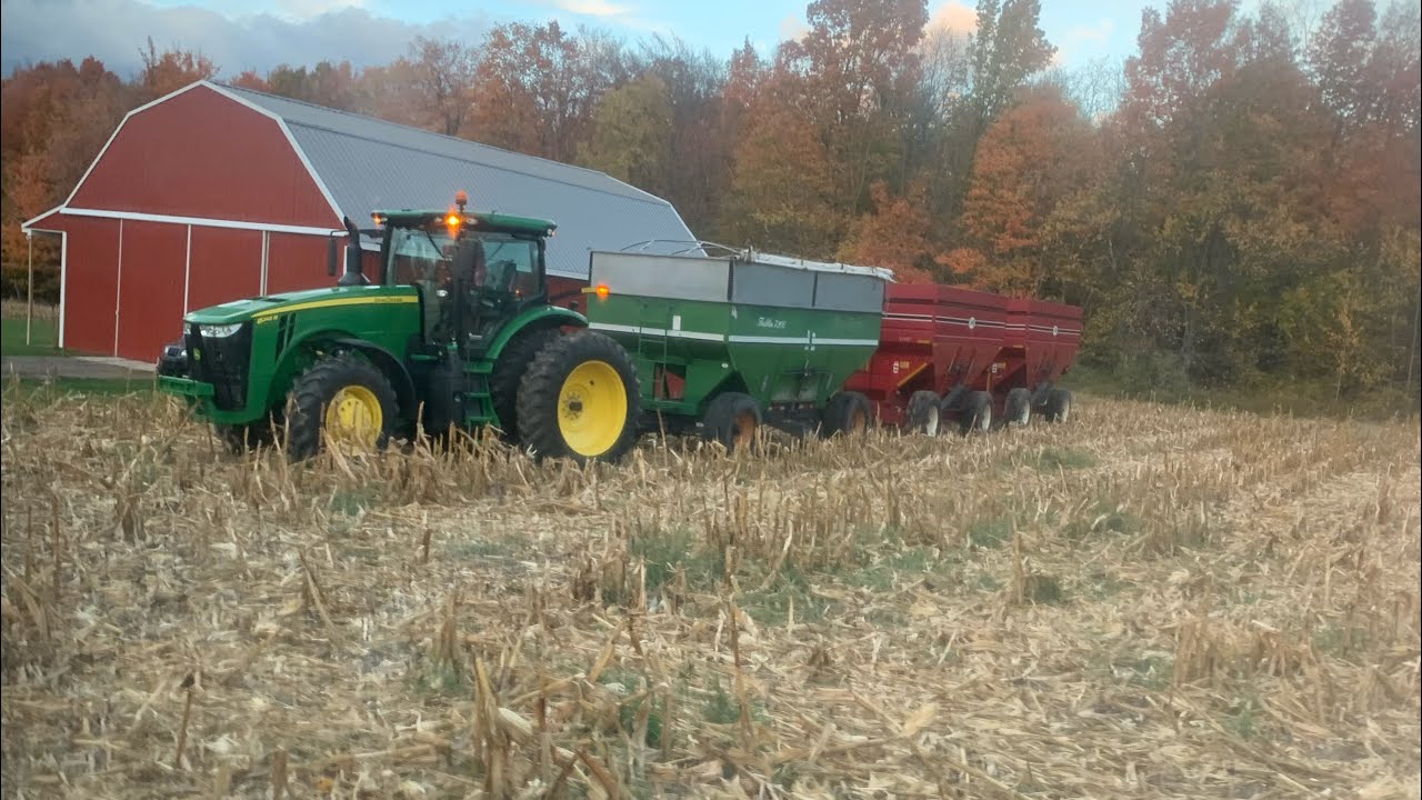 Hauling Corn With The Gravity Wagons - YouTube