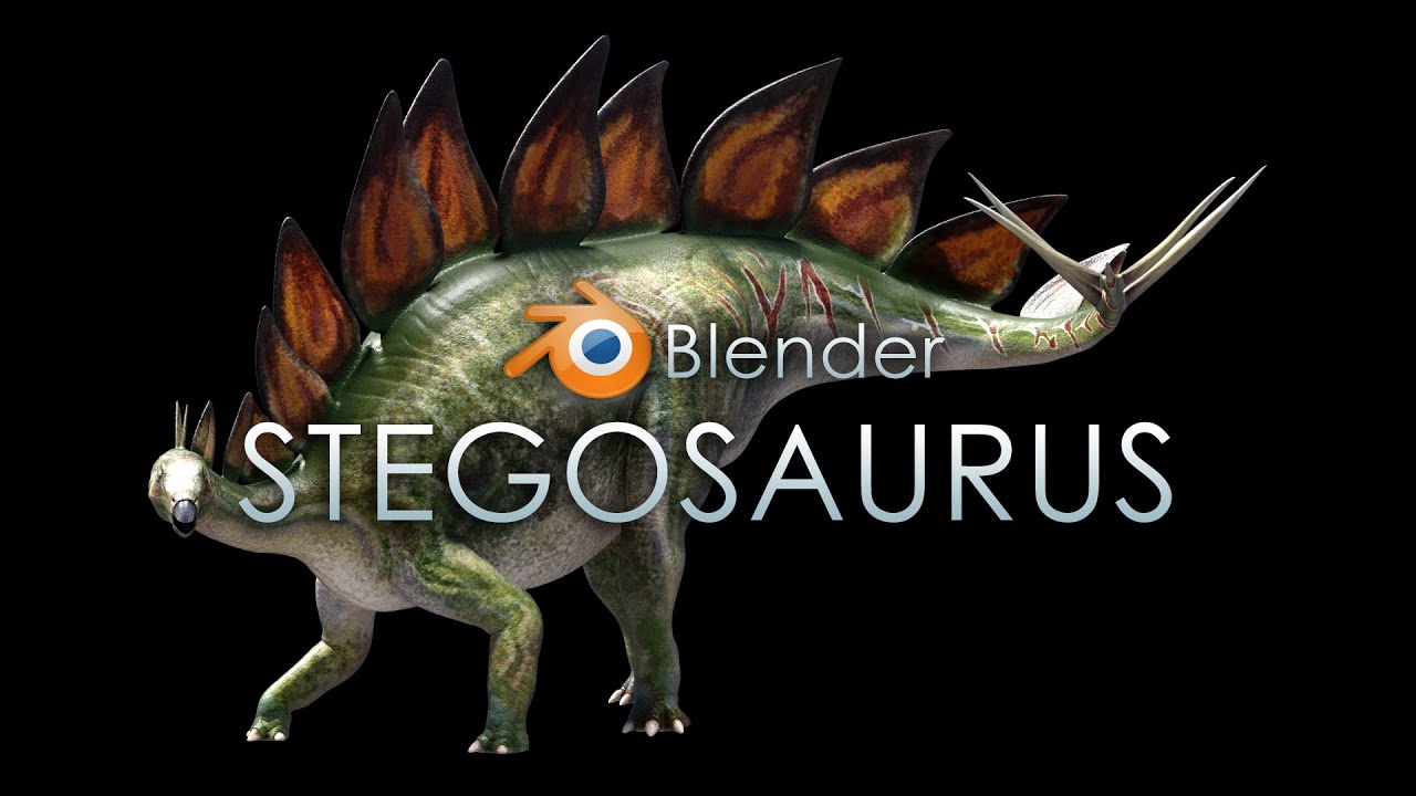 Stegosaurus Stock Blender Model (Turbosquid) - YouTube