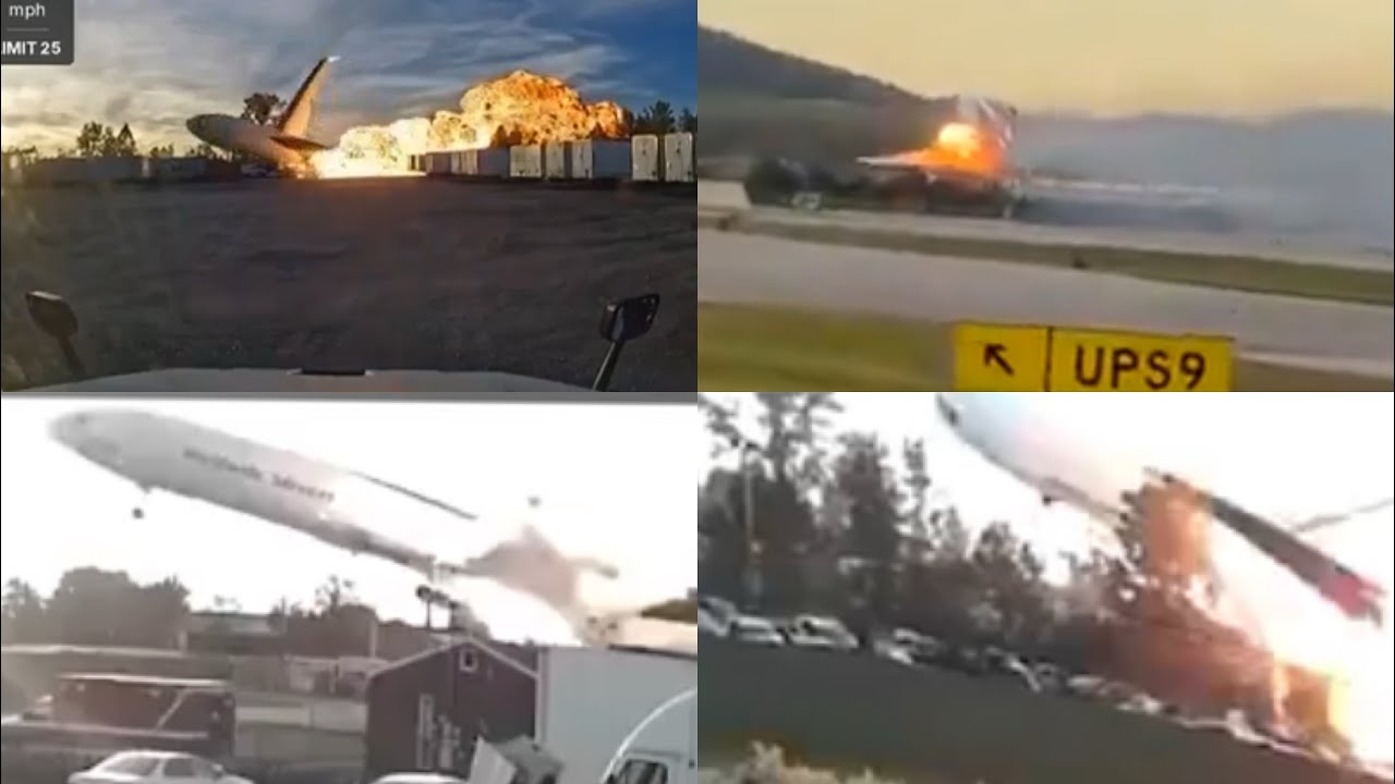 UPS Airlines Flight 2976 - 7 Footage crash - YouTube