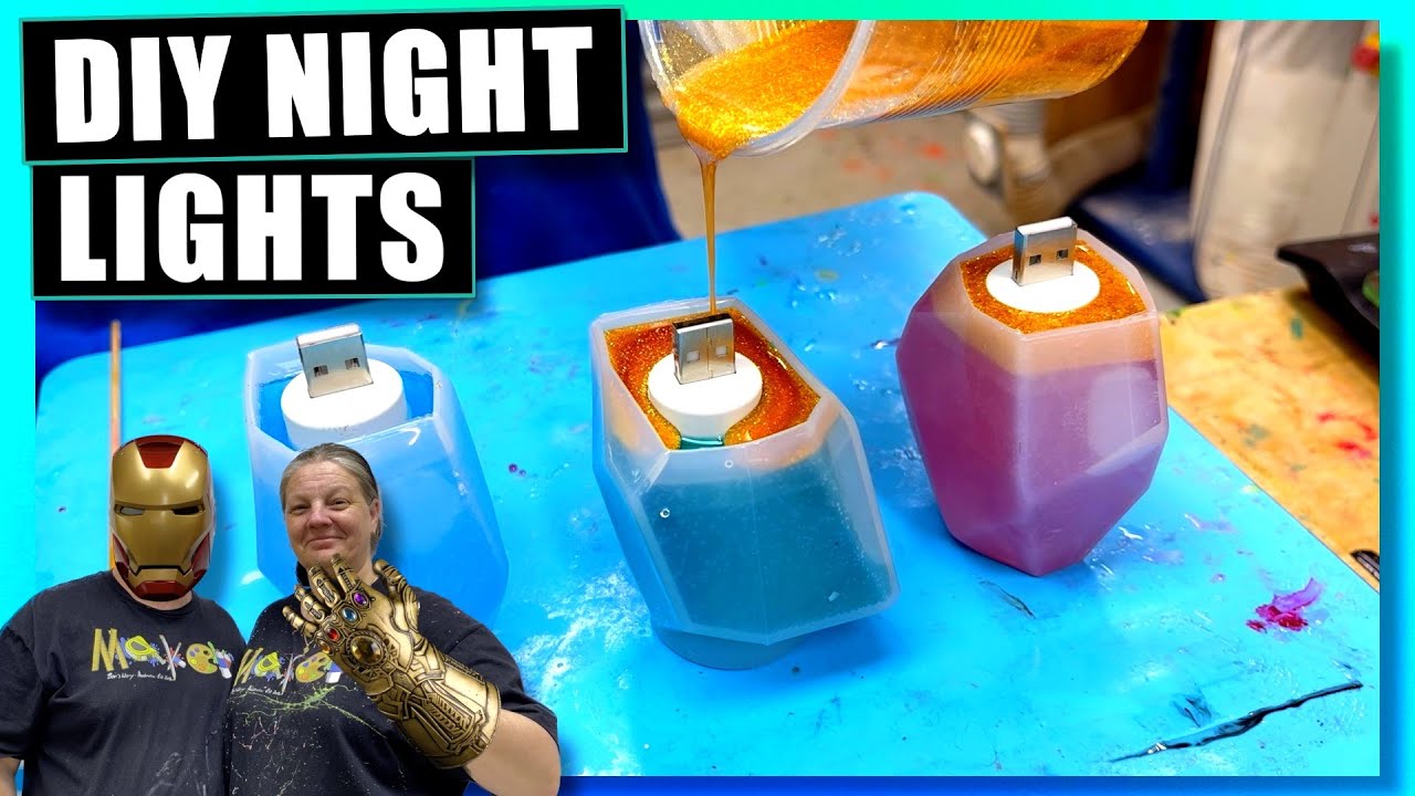How To Make a Marvel Infinity Stone Night Light - EASY DIY RESIN LIGHT ...