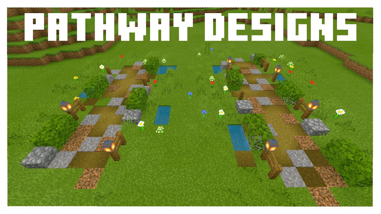 Minecraft: Cool Pathway and Trail Designs! (Tutorial) - YouTube