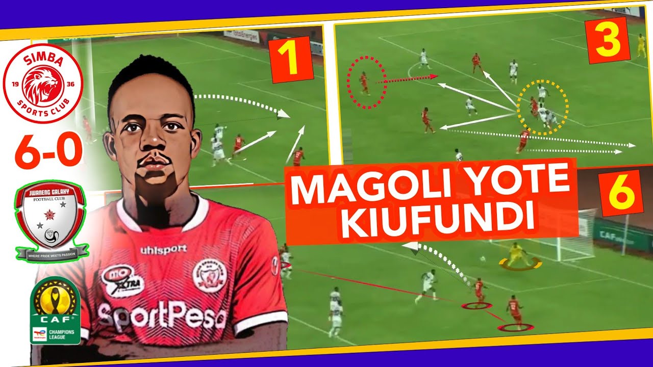 SIMBA 6-0 JWANENG: MAGOLI YOTE YALIVYOFUNGWA 'KIUFUNDI' | MOTO WA CHAMA ...