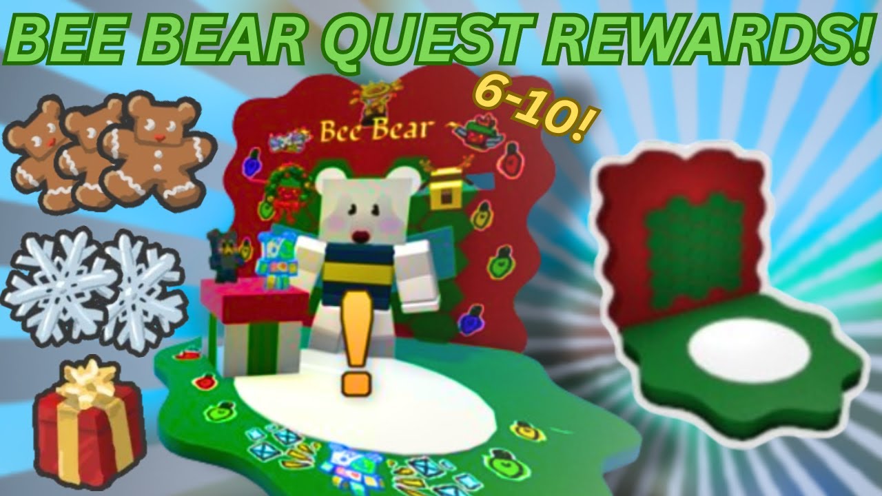 Bee Bear Beesmas 2024 Quests 6-10 Rewards! | Bee Swarm Simulator - YouTube