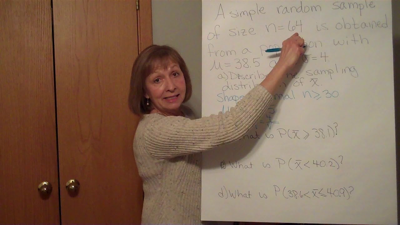 Probability For A Sample Mean X bar YouTube probability-for-a-sample-mean-x-bar-youtube
