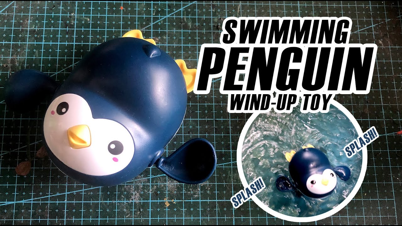 Swimming Penguin Wind-up Toy - YouTube