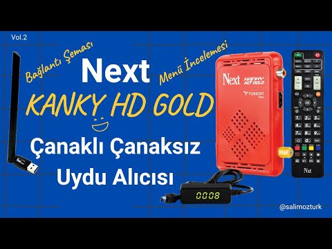 Kanky HD Gold Next Uydu Alıcısı Çanaksız ve Çanaklı Bağlantı Şeması Menü Kurulumu