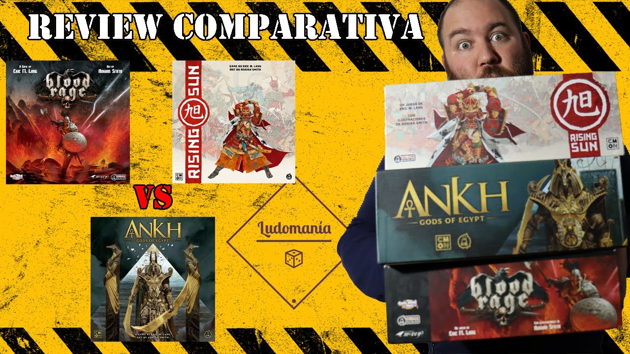 Ludomanía: Comparativa Blood Rage vs Rising Sun vs Ankh - YouTube