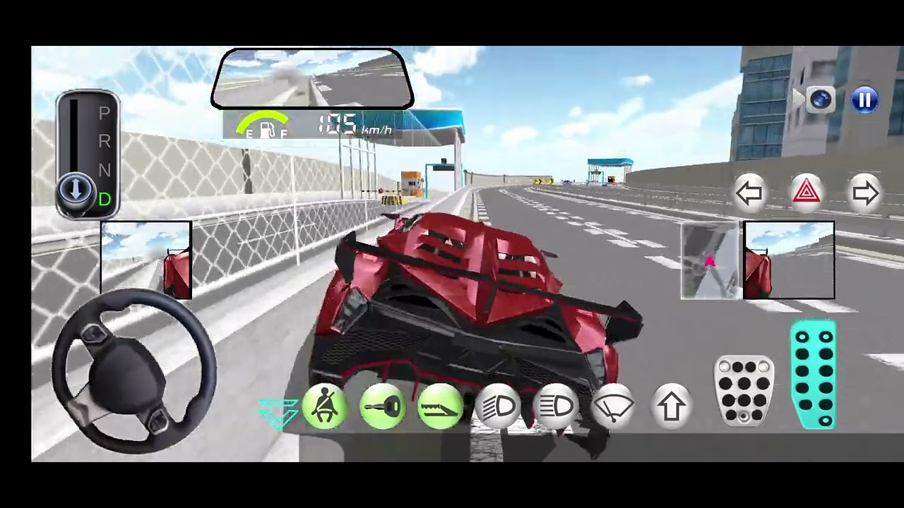 Jocuri cu masina Lamborghini Murcielago rosie care merge pe contrasens ...