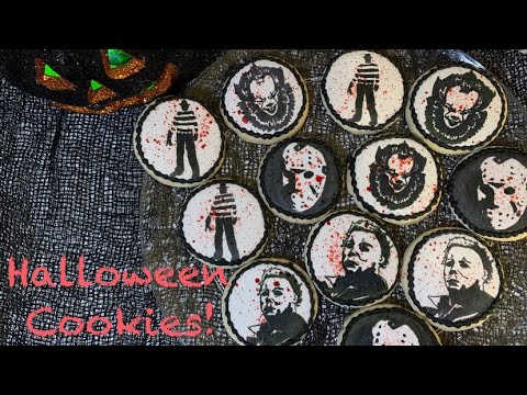 Halloween Cookies | Horror Movie Character Cookies - YouTube