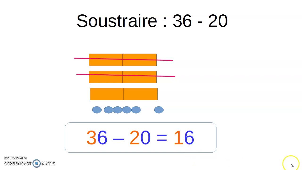 soustraire des dizaines - YouTube