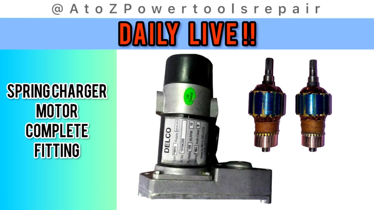 11kv Spring charger motor repairing | complete fitting #youtube #Live # ...