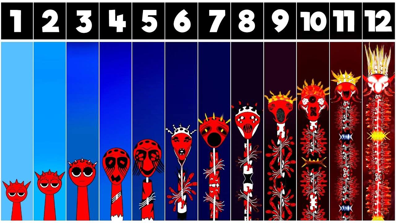 Sprunki Raddy 1-12 Phases ANIMATION - Incredibox Mods! - YouTube