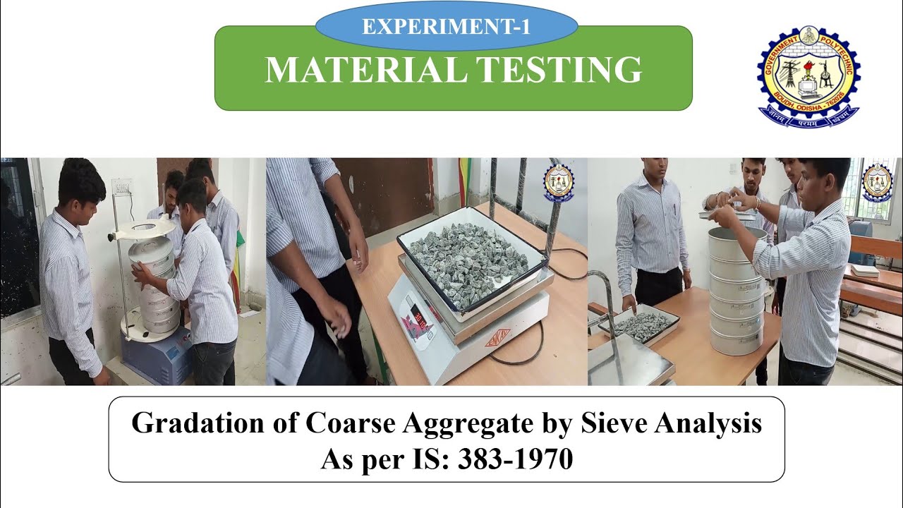 Gradation of Coarse Aggregate by Sieve Analysis || Experiment-1 ...