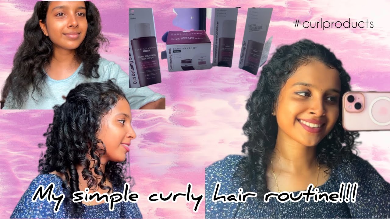 My simple curly hair routine 🎀🐷🤍 - YouTube