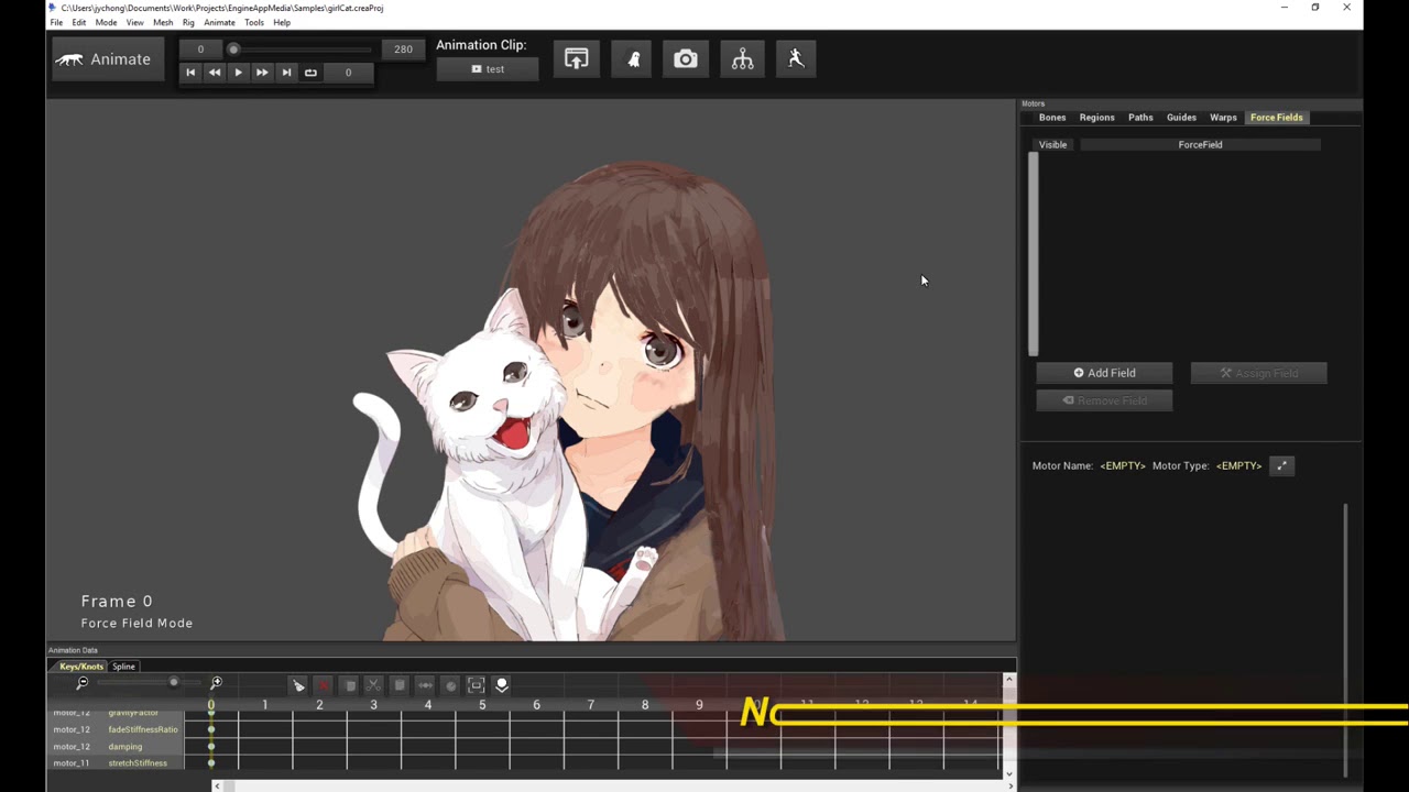 How to Animate Long Hair in the Wind using Creature 2D - YouTube