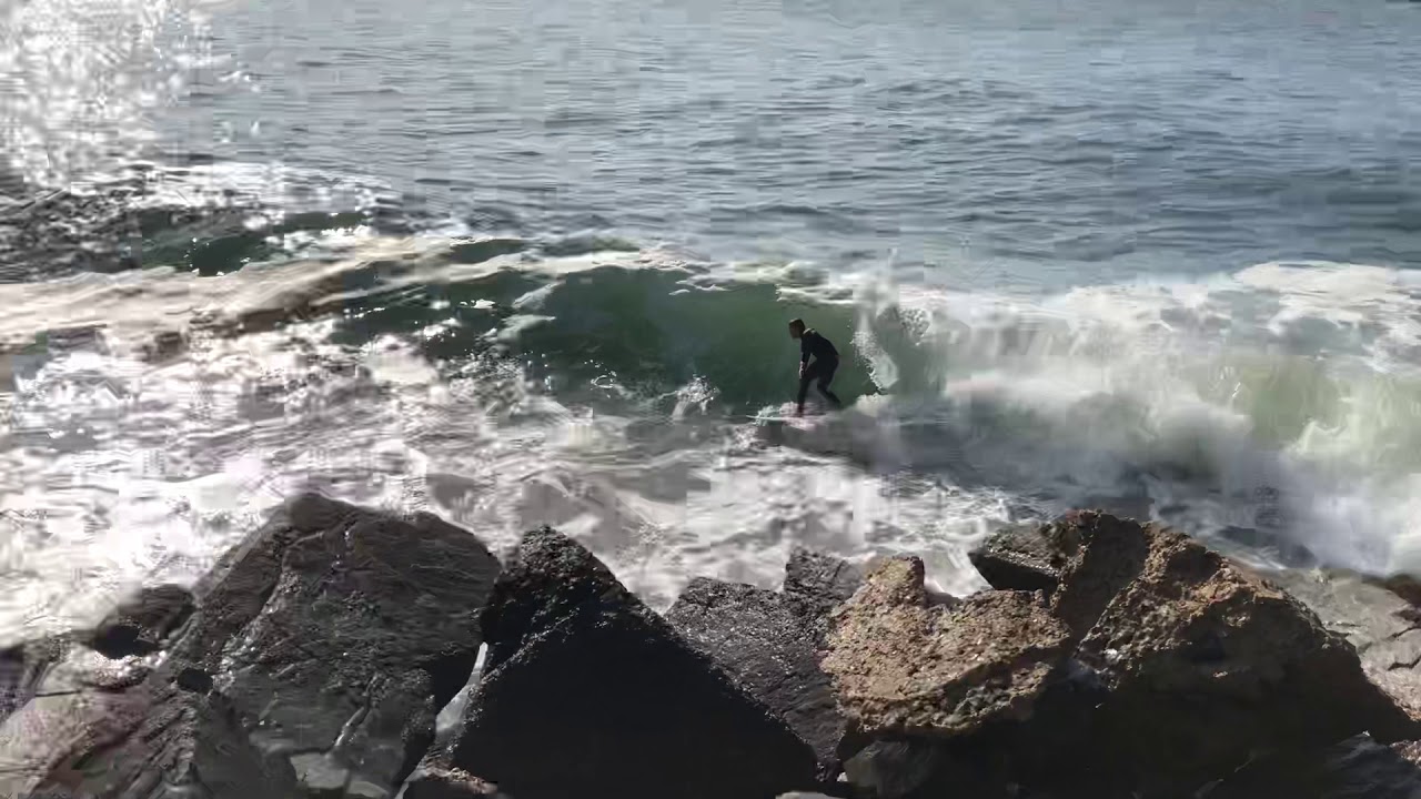 Surfing Mission bay channel - YouTube