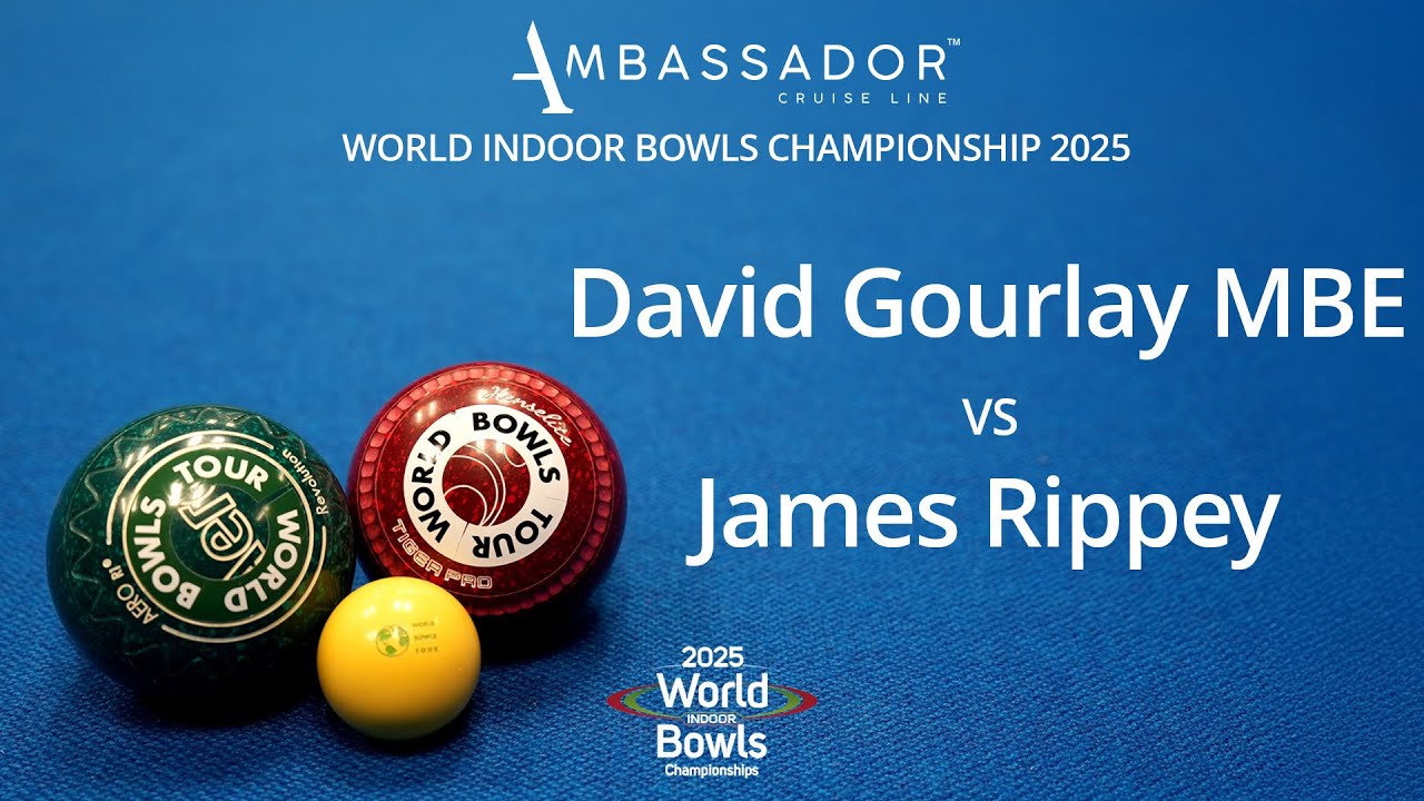 World Indoor Bowls Championship 2025 David Gourlay MBE vs James Rippey ...
