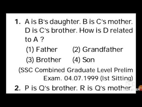 Blood relation part 2. || practice Questions ||blood relation reasoning ...