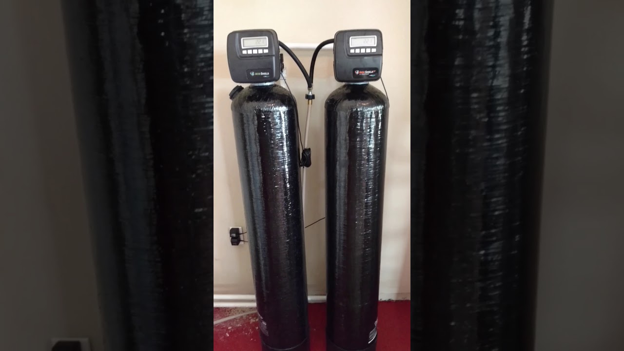 Gx7 iron shield acid Shield water softener installation - YouTube
